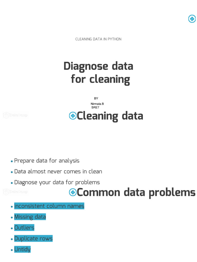 1.6 Data Cleaning | PDF