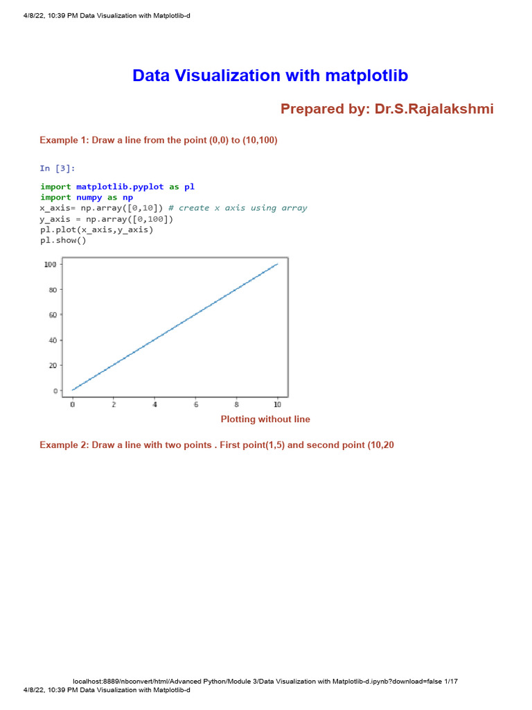 3.1 Data Visualization With Matplotlib | PDF