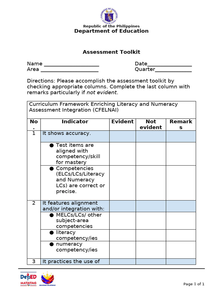 Session 4 - Assessment Toolkit | PDF | Behavior Modification ...