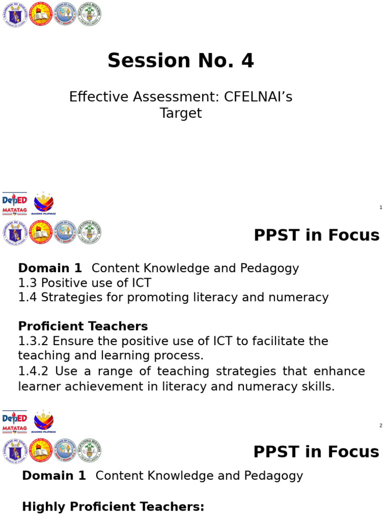 SD-Session 4 Effective Assessment - CFELNAI's Target | PDF ...