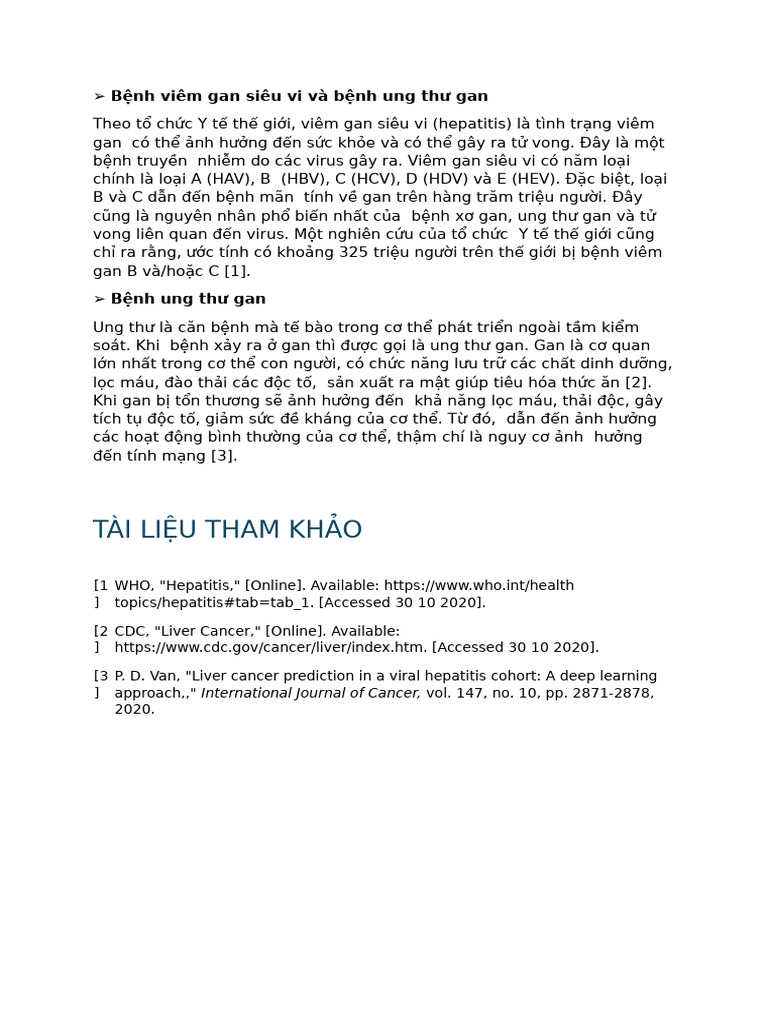 Bệnh viêm gan siêu vi và bệnh ung thư gan | PDF