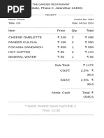 Zomato Bill | PDF | Business