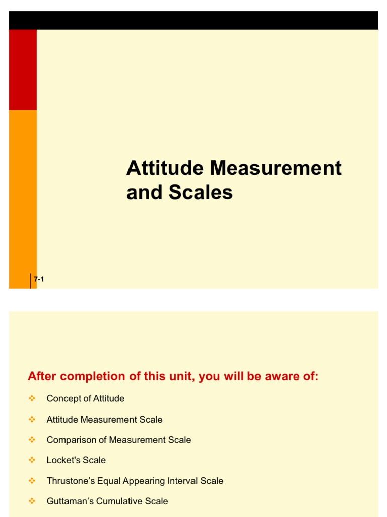Attitude Measurement | PDF | Level Of Measurement | Likert Scale