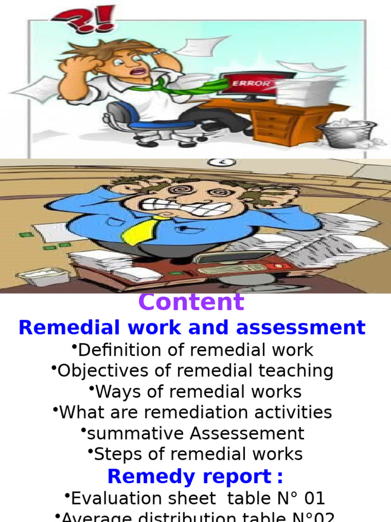 Remedial Work Lesson Plan | PDF | Educational Assessment | Teachers