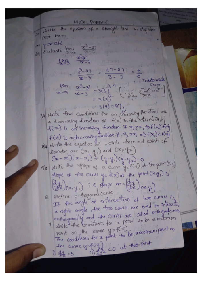 Maths 2 sem model paper 1 | PDF