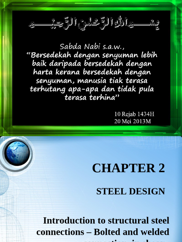 5-Structural Steel Connections - Bolted and Welded Connection in Shear ...