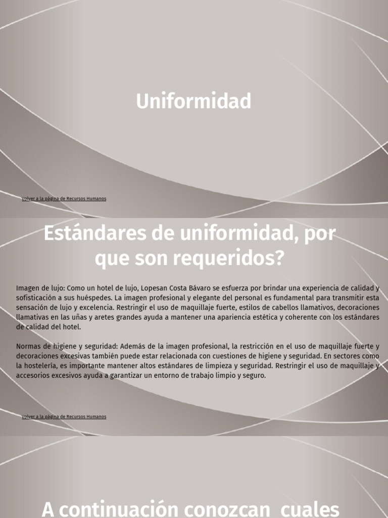 Estandares de Imagen e Uniformidad | PDF | Pelo | Ropa