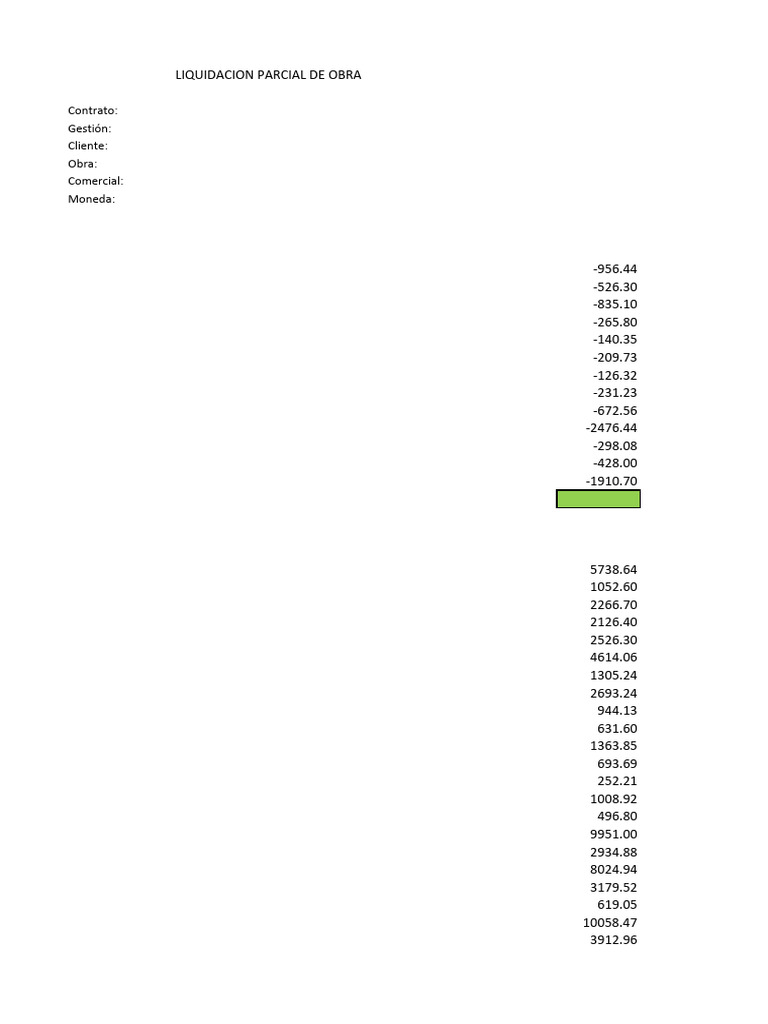 Liquidacion Parcial 2572 | PDF