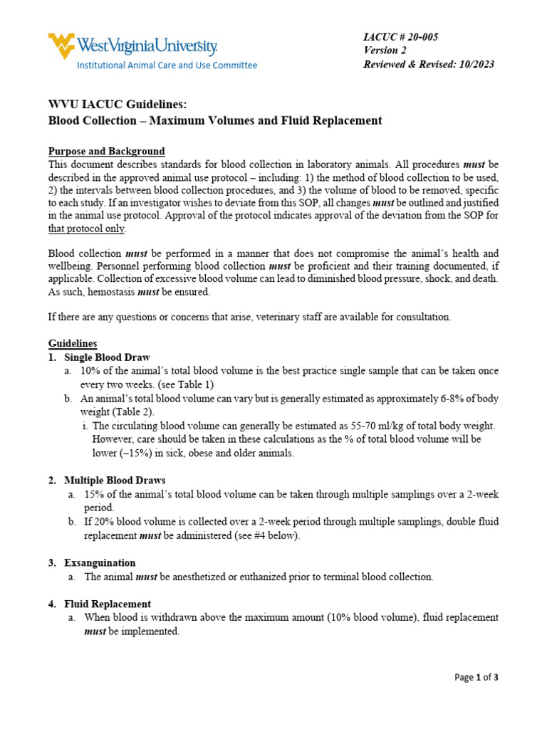 Blood Collection Guidelines | PDF | Vein | Blood