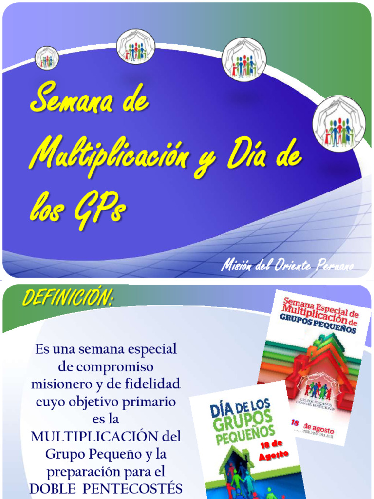 Semana de Multiplicación y Dia de los Grupos Pequeños | PDF