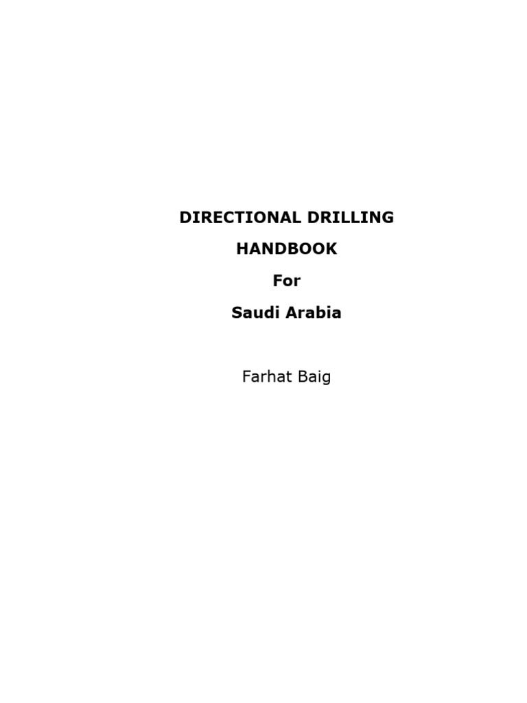 Directional Drilling Handbook For Saudi Arabia SLB 1687737723 | PDF ...