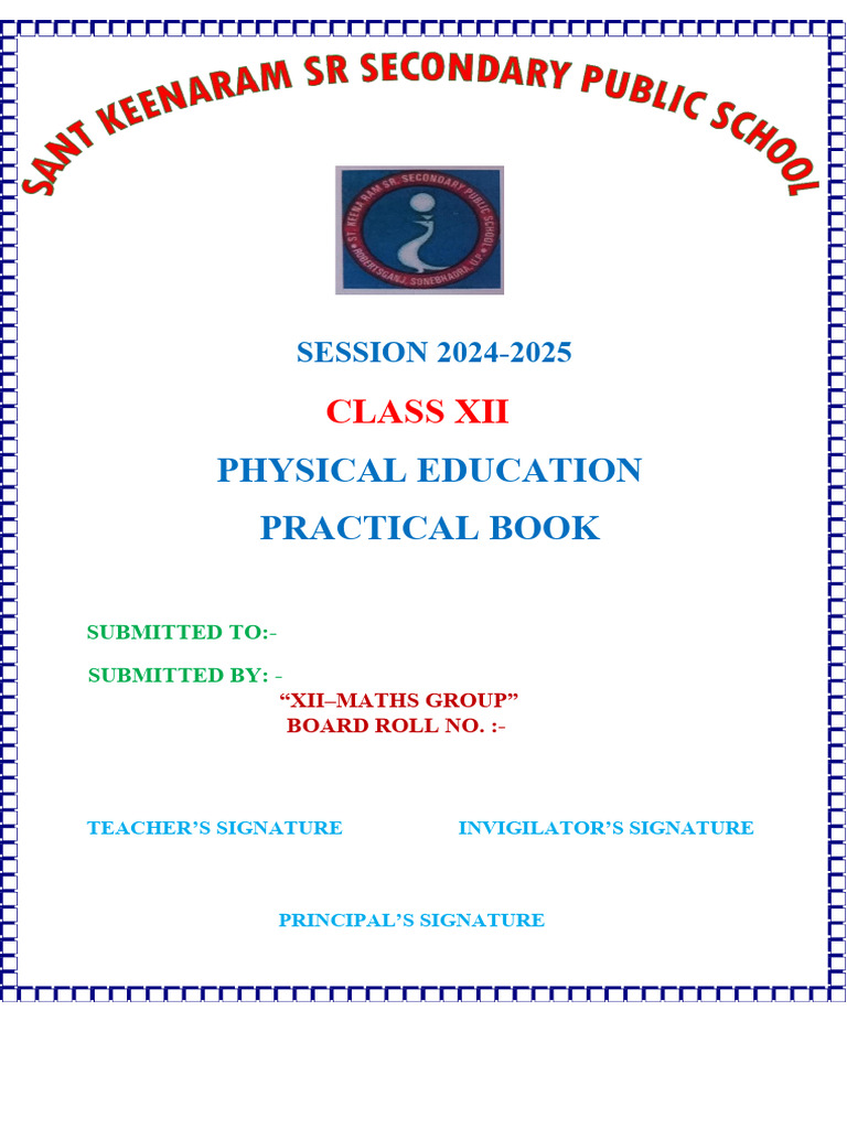 Phy Ed front page (maths group) | PDF