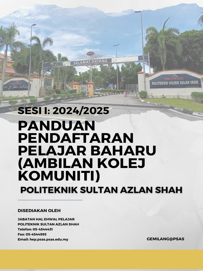 Panduan Pendaftaran Pelajar Baharu (KK) PSAS SI20242025 - DAFTAR SLPS MTS | PDF