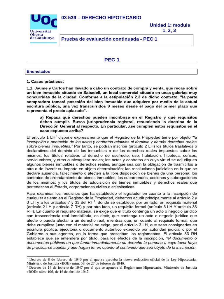 73.539-PEC1-2023.11 | PDF | Propiedad | Ley de hipotecas