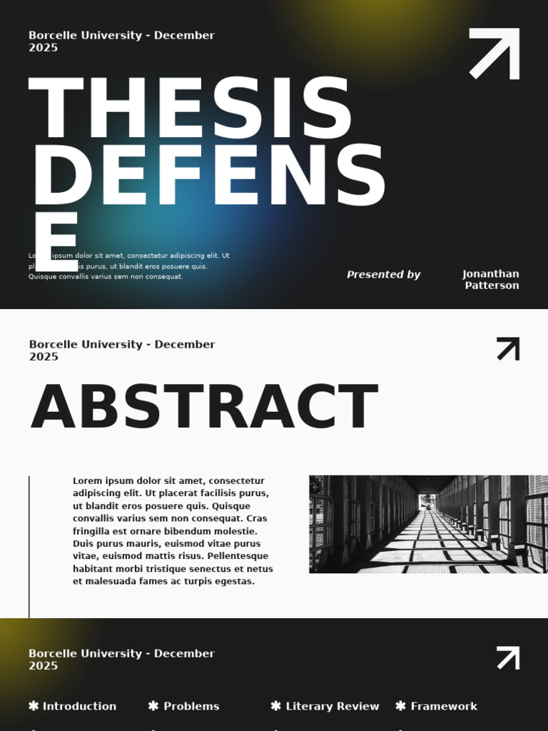 Black White Modern Gradient Thesis Defense Presentation | PDF