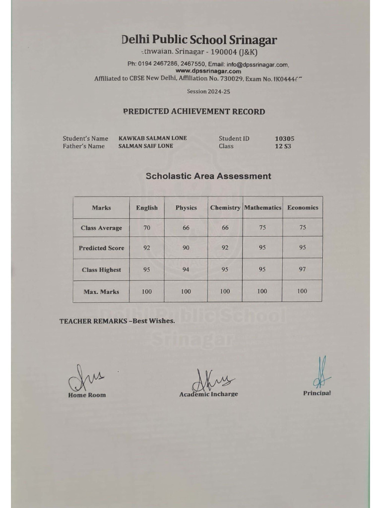 Predicted Grades 12 | PDF