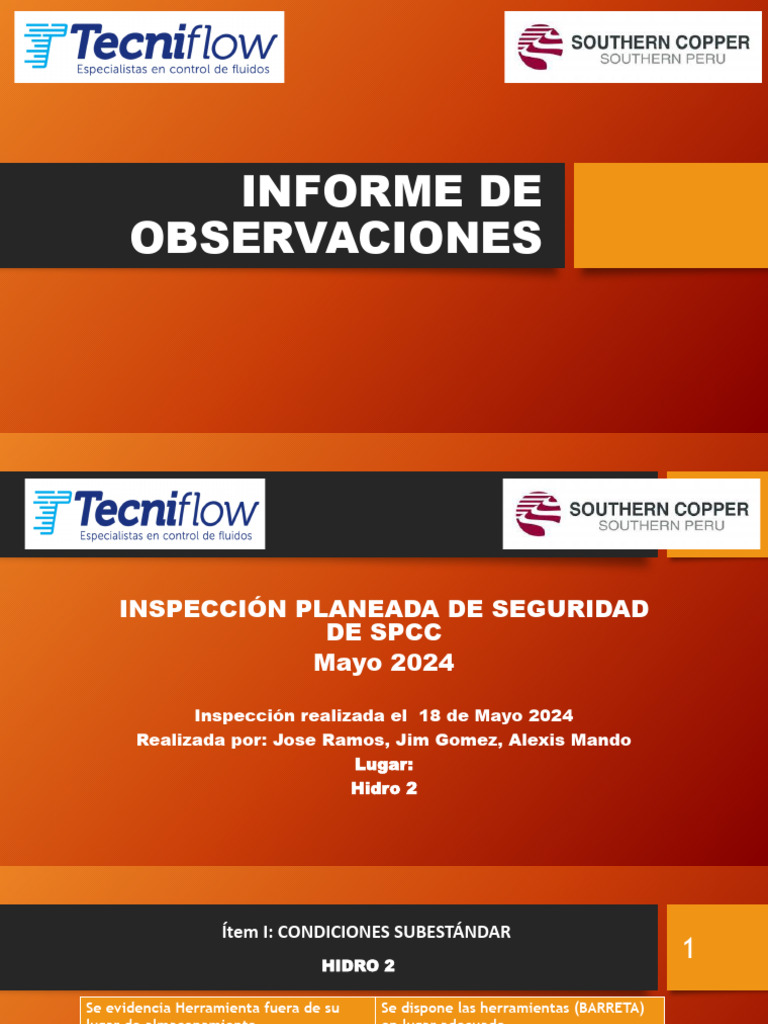 5. Informe planeado SPCC - Mayo MAC - Hidro 2 2024.05.18 | PDF