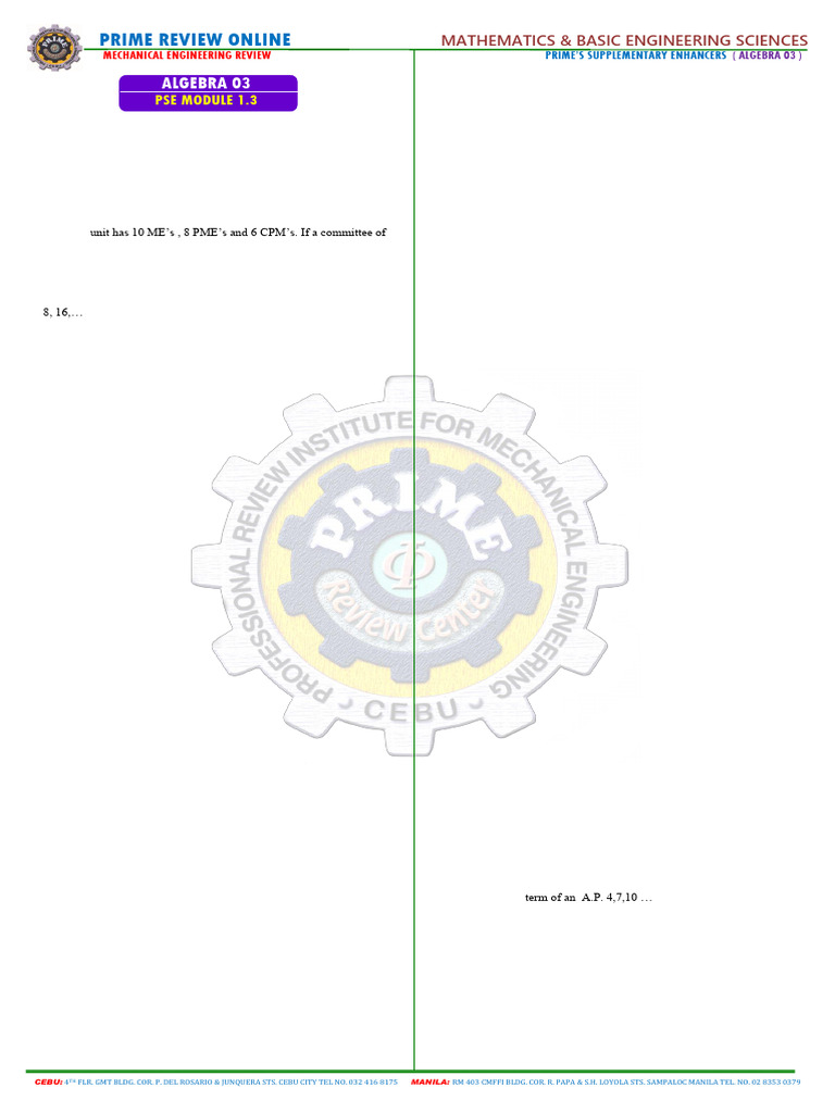 Algebra 03 Practice Questions | PDF | Volt | Electric Power Transmission
