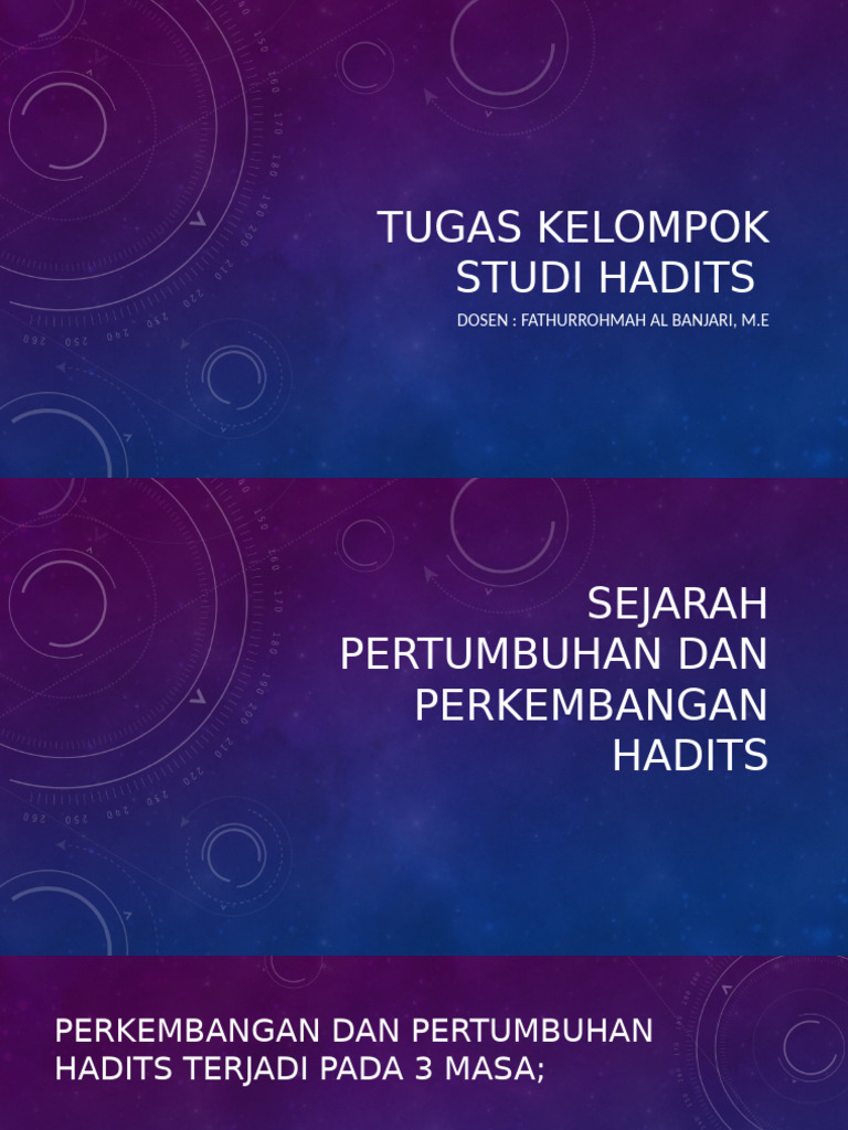 Kelompok 1 - Sejarah Pertumbuhan Dan Perkembangan Hadits | PDF