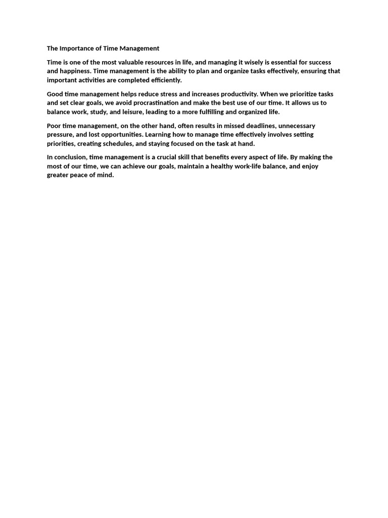Mastering Time Management Skills | PDF