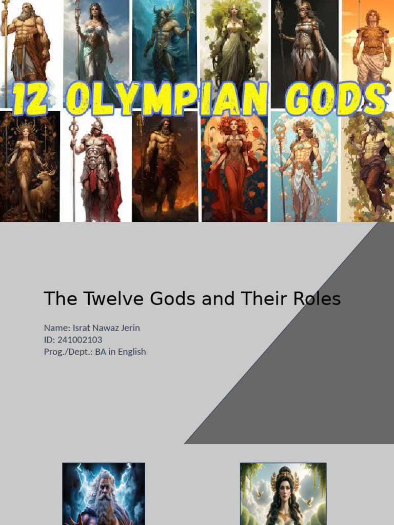 Twelve Gods and Their Roles | PDF | Deities | Twelve Olympians