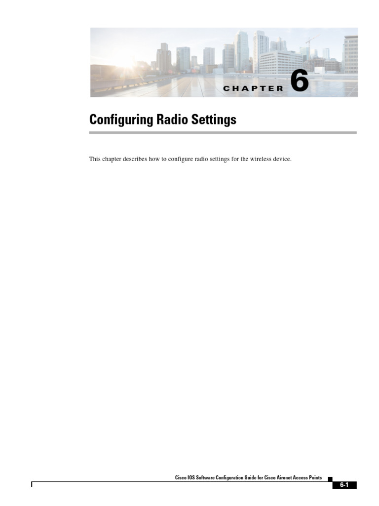 Configuring Cisco Aironet Radio Settings | PDF | Wireless Access Point ...