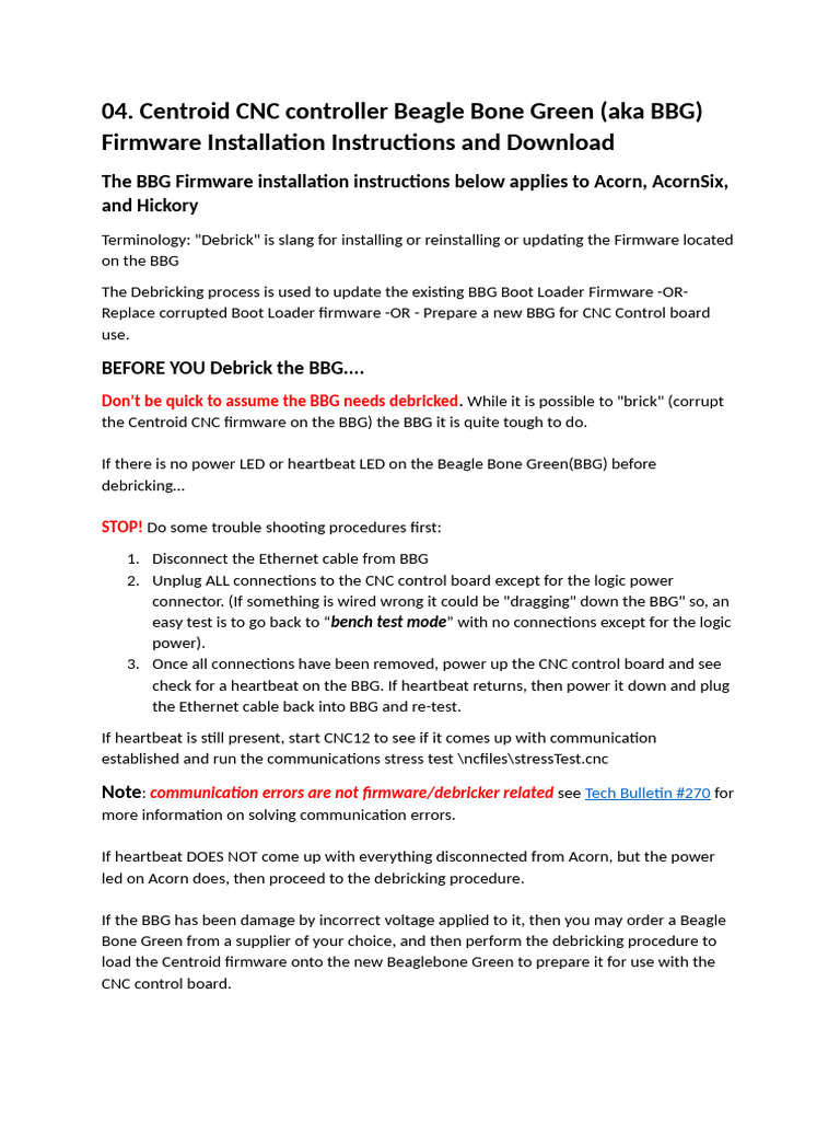 004 Centroid CNC Controller Beagle Bone Green (Aka BBG) Firmware ...