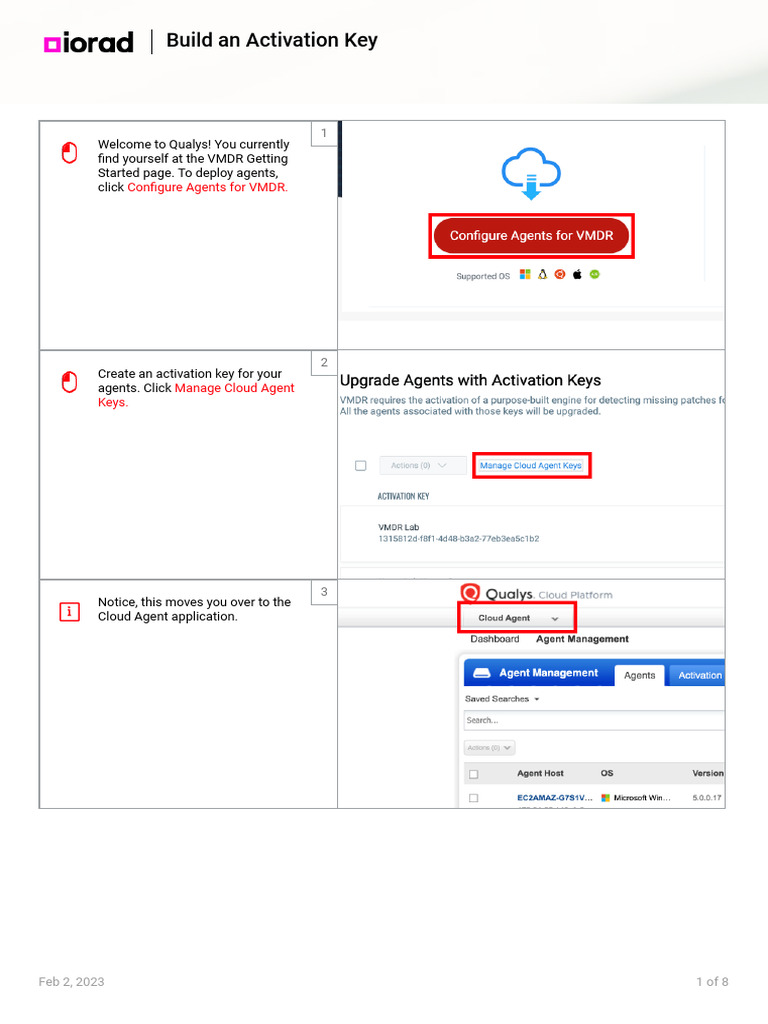 Create Activation Keys for VMDR Agents | PDF | Vulnerability (Computing) | Computing