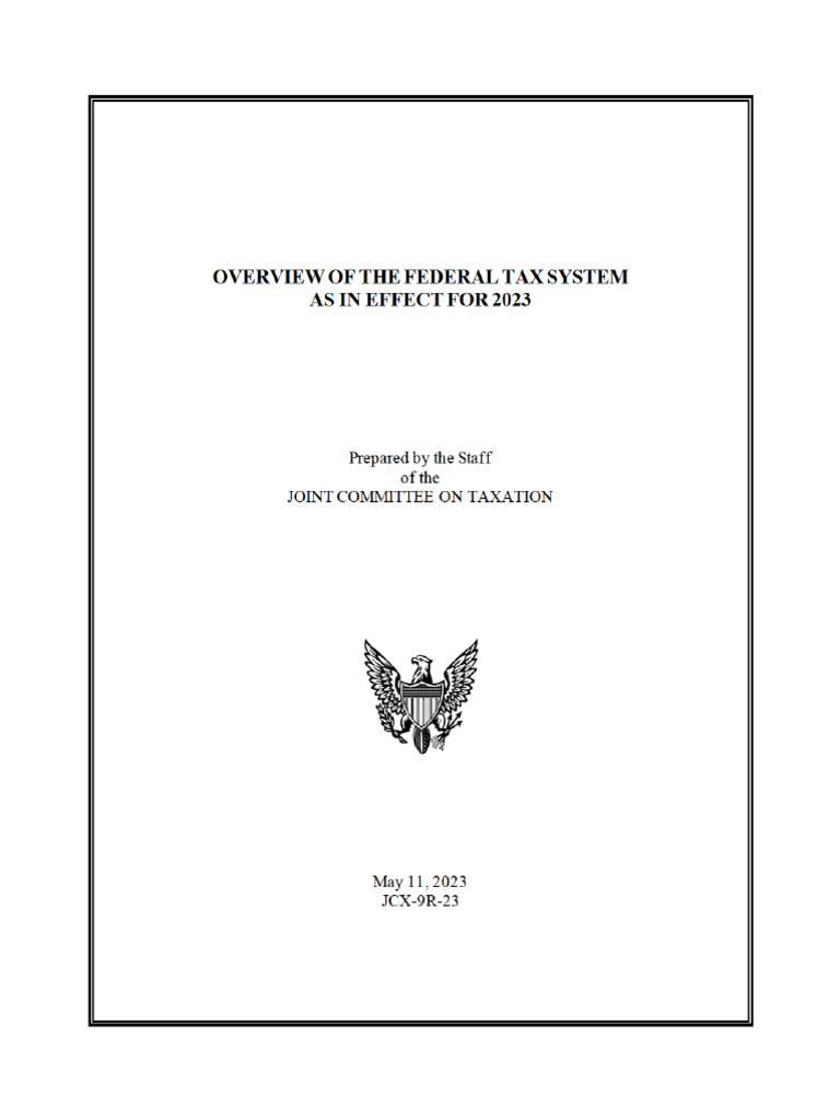Overview of 2023 Federal Tax System | PDF | Tax Deduction | Taxation In ...