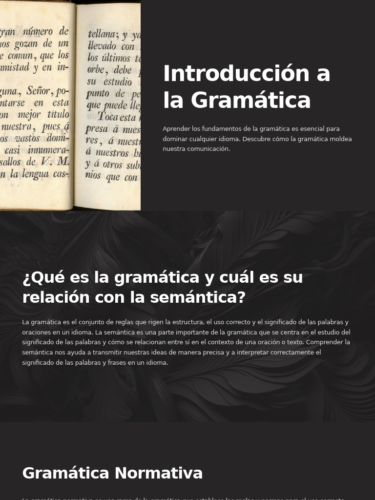 Introduccion A La Gramatica Ejemplos en Espanol | PDF | Gramática | Palabra