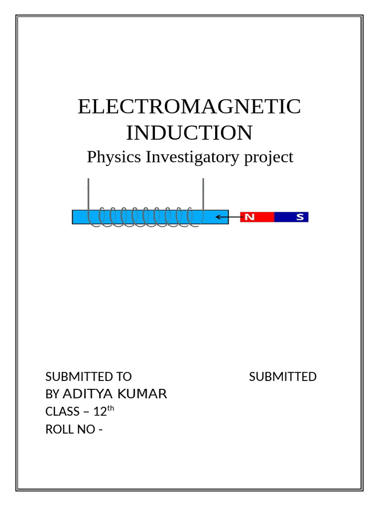 Study of Electromagnetic Induction | PDF | Electromagnetic Induction | Inductor