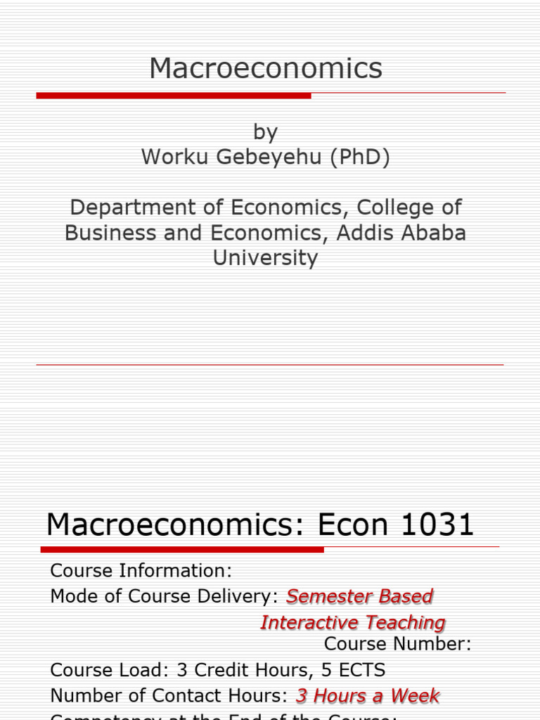 Macroeconomics Under Graduate Course | PDF | Macroeconomics | Cost Of ...