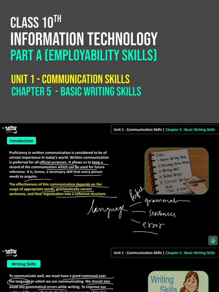 PDF Chapter 5 Basic Writing Skills Basic Writing Skills | PDF