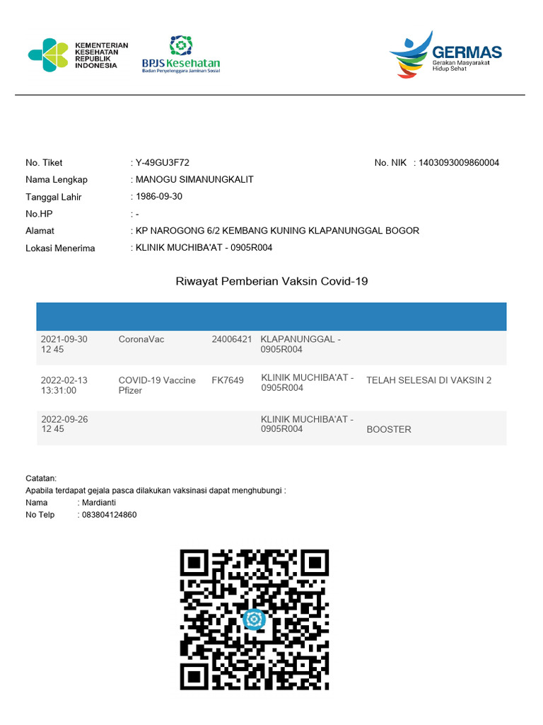 MANOGU SIMANUNGKALIT VAKSIN 2,3 | PDF