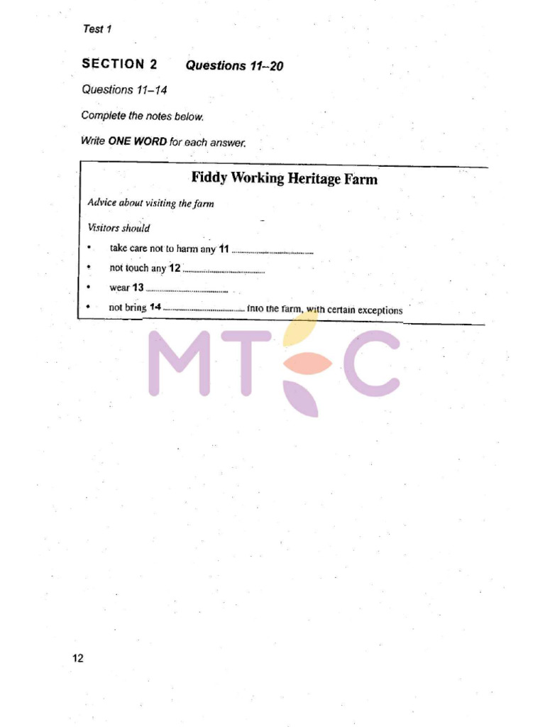Section 2 - Test 1 - Cam 11 (Map) | PDF