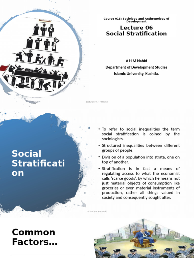 Lecture 06 - Social Stratification | PDF | Caste | Social Stratification
