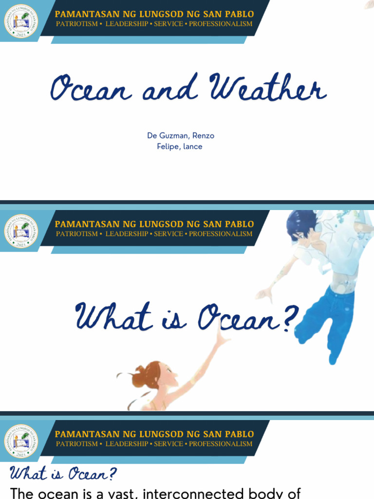 Ocean and Weather.pptx | PDF | Weather | Oceans