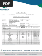 Drinking Water Test Report | PDF | Bacteria | Chemical Compounds