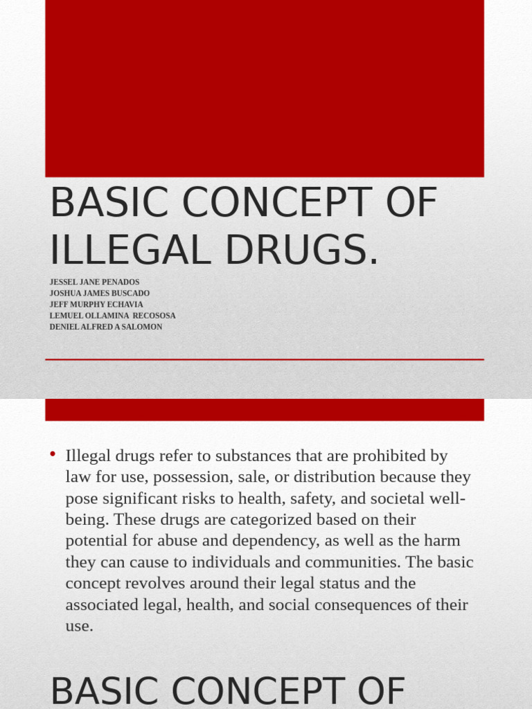 BASIC CONCEPT OF ILLEGAL DRUGS | PDF | Substance Abuse | Substance ...