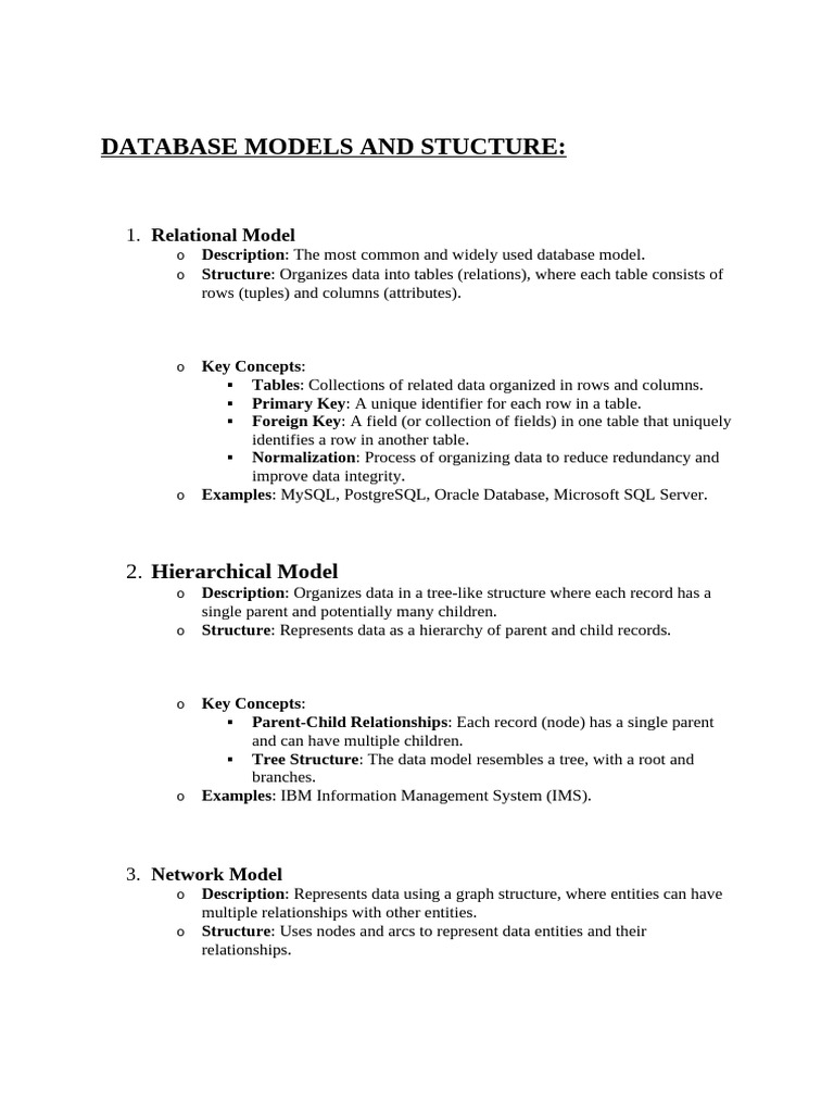 DATABASE MODELS AND STUCTURE-LECTURE-BSCS-2 & 3RD SEM-FALL 2024 | PDF ... DATABASE MODELS AND STUCTURE-LECTURE-BSCS-2 & 3RD SEM-FALL 2024 | PDF ...