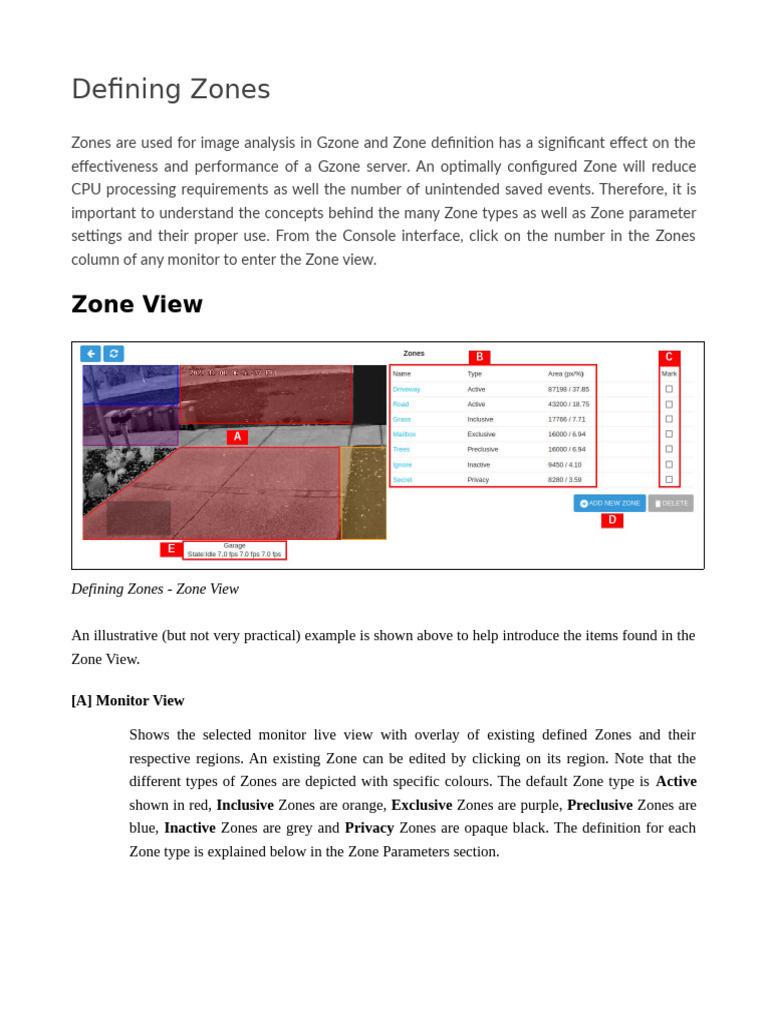 Understanding Gzone Zone Definitions | PDF | Pixel | Camera