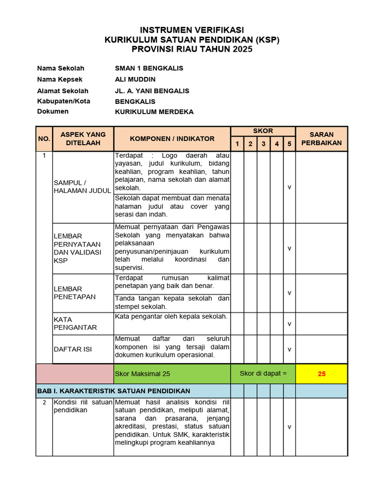 Pedoman Penyusunan KSP 2025 | PDF