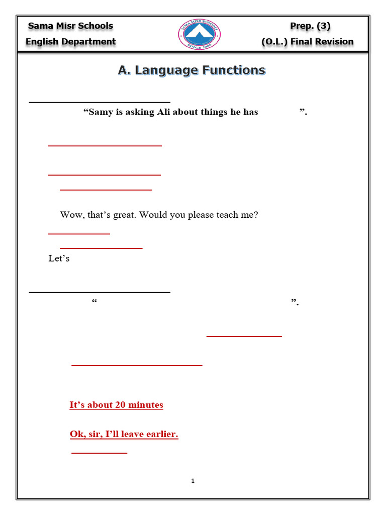 Schools Sama-national-school Courses English-109 Materials Now ...