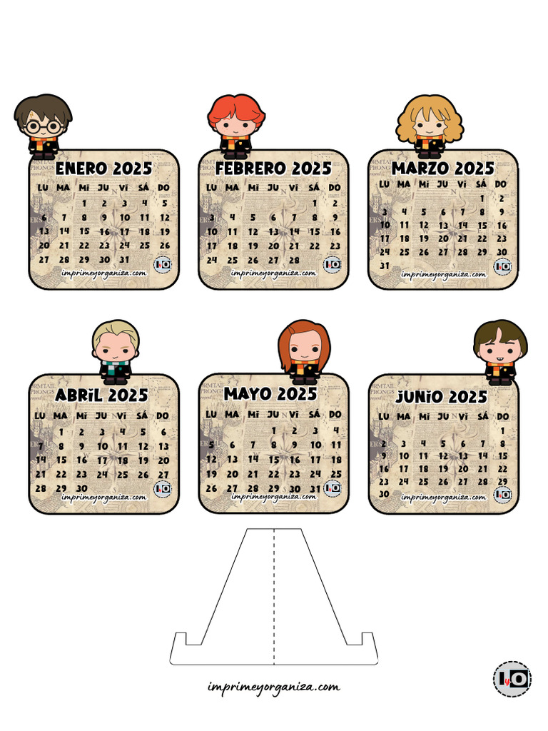 Calendario Harry Potter 2025 Imprimible | PDF | Harry Potter
