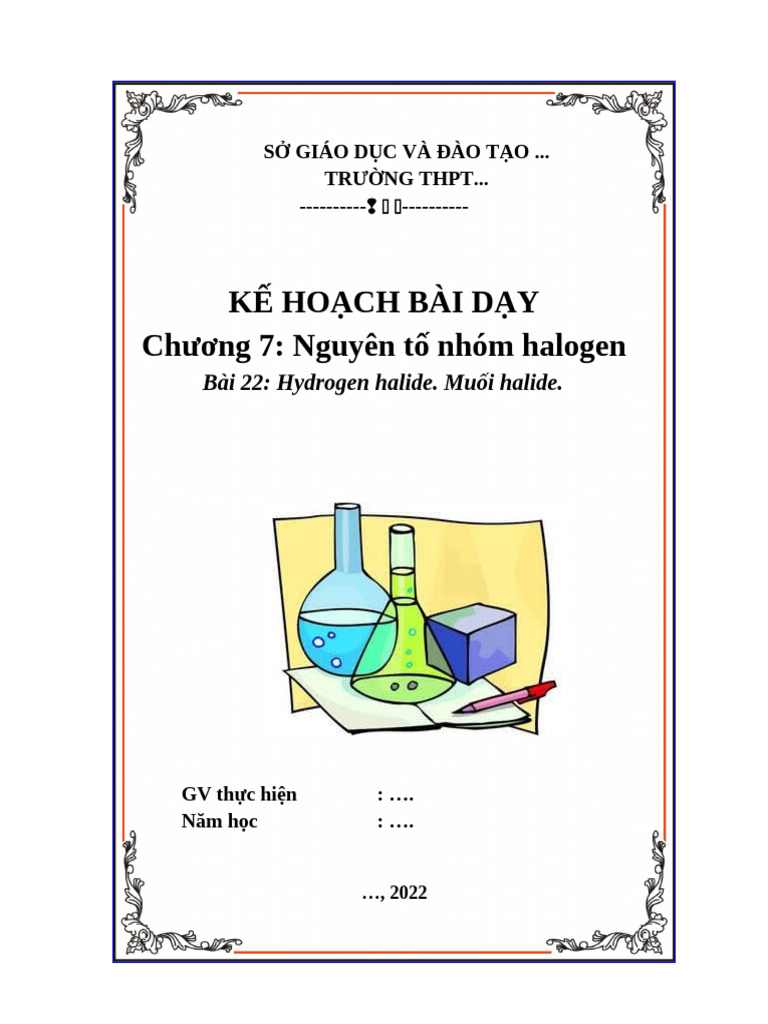 HO10.KNTT.B22.Hydrogen Halide. Muối Halide | PDF