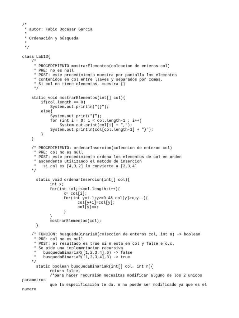 Lab13 Text | PDF | Programación de computadoras | Ciencias de la Computación