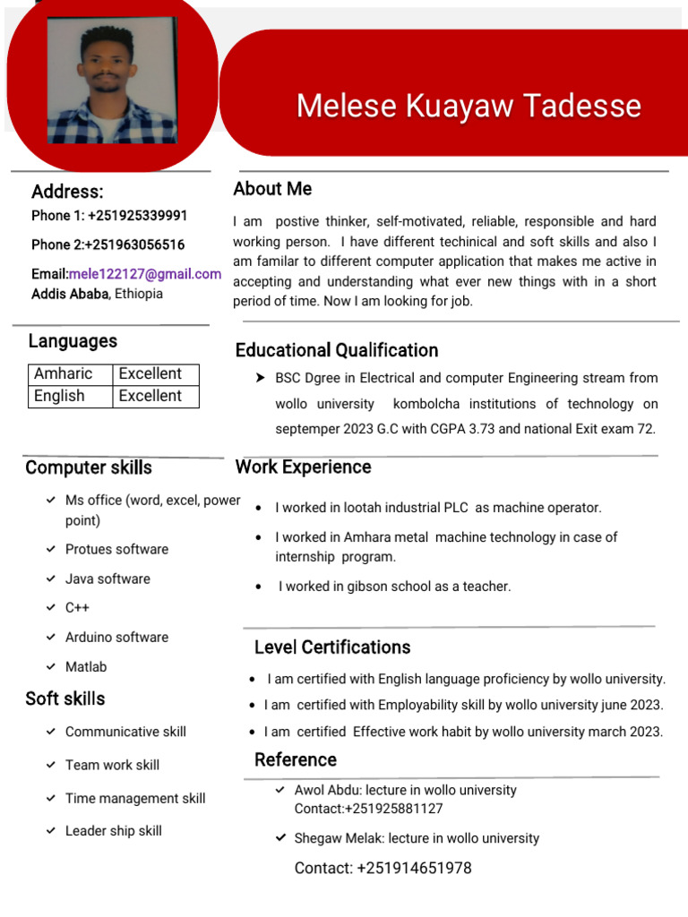 Final Dereja CV | PDF