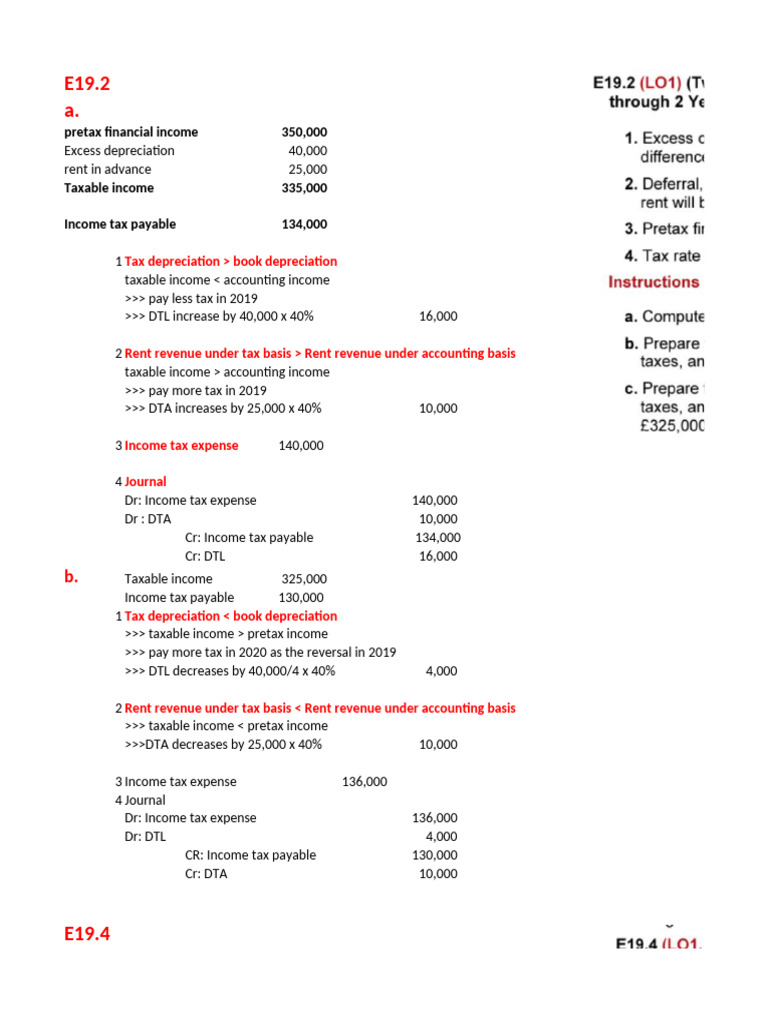 Final Accounting For Income Tax | PDF | Expense | Taxes