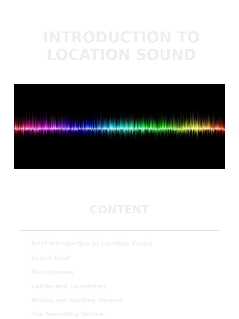 Location Sound Basics for Filmmakers | PDF
