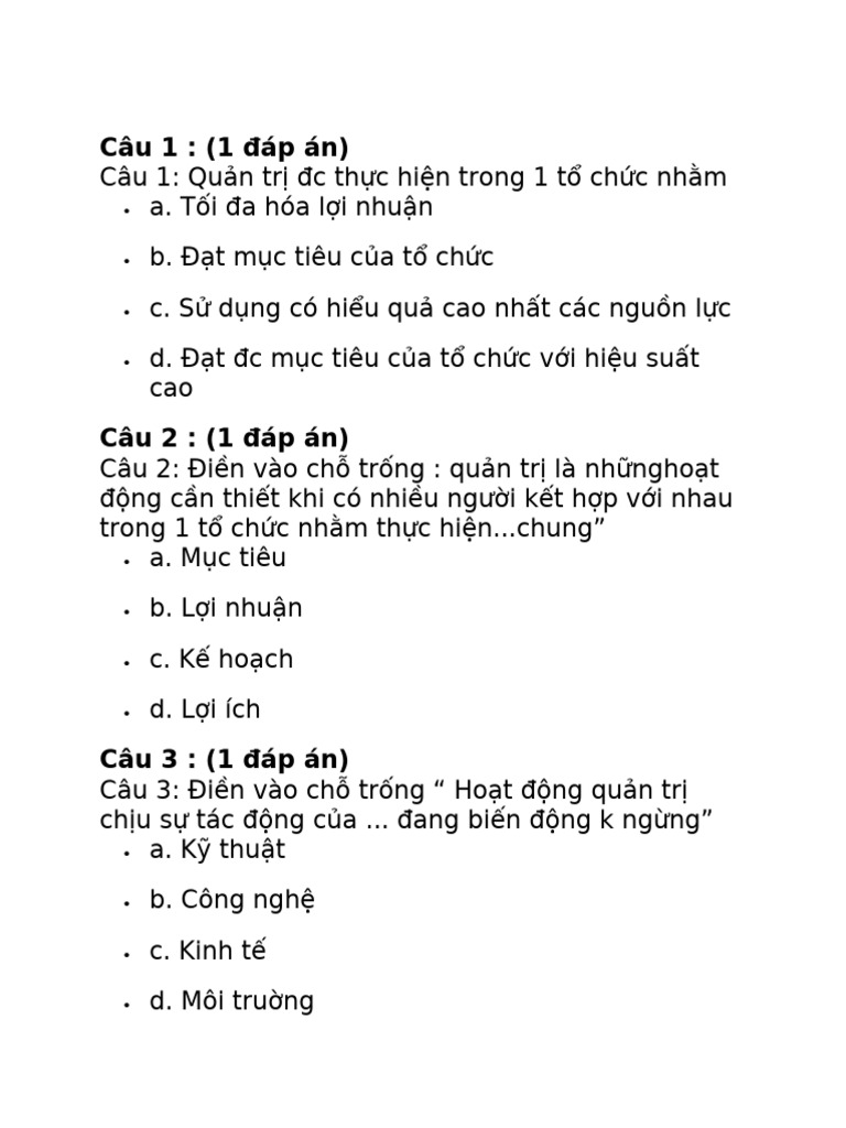 Câu 1 | PDF